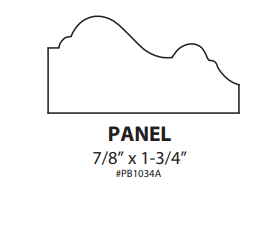 Poplar Base Cap - 7/8 x 1-3/4 (SKU: #PB1034A) — PBSbuild