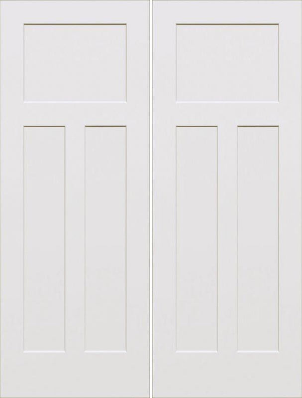 Three Panel Craftsman III Double Door — PBSbuild